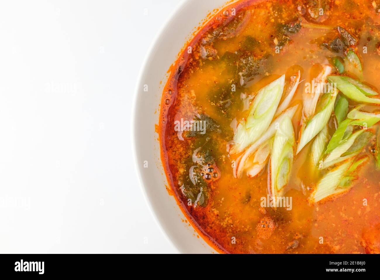 Eel soup on white background Stock Photo - Alamy