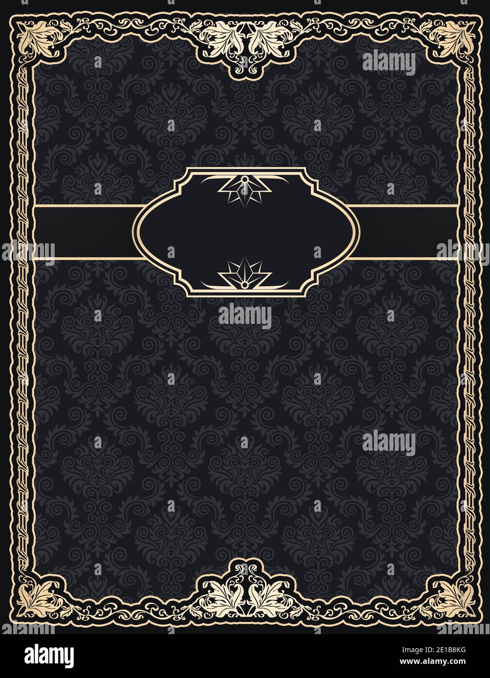 Vintage background with ornamental border and decorative patterns ...