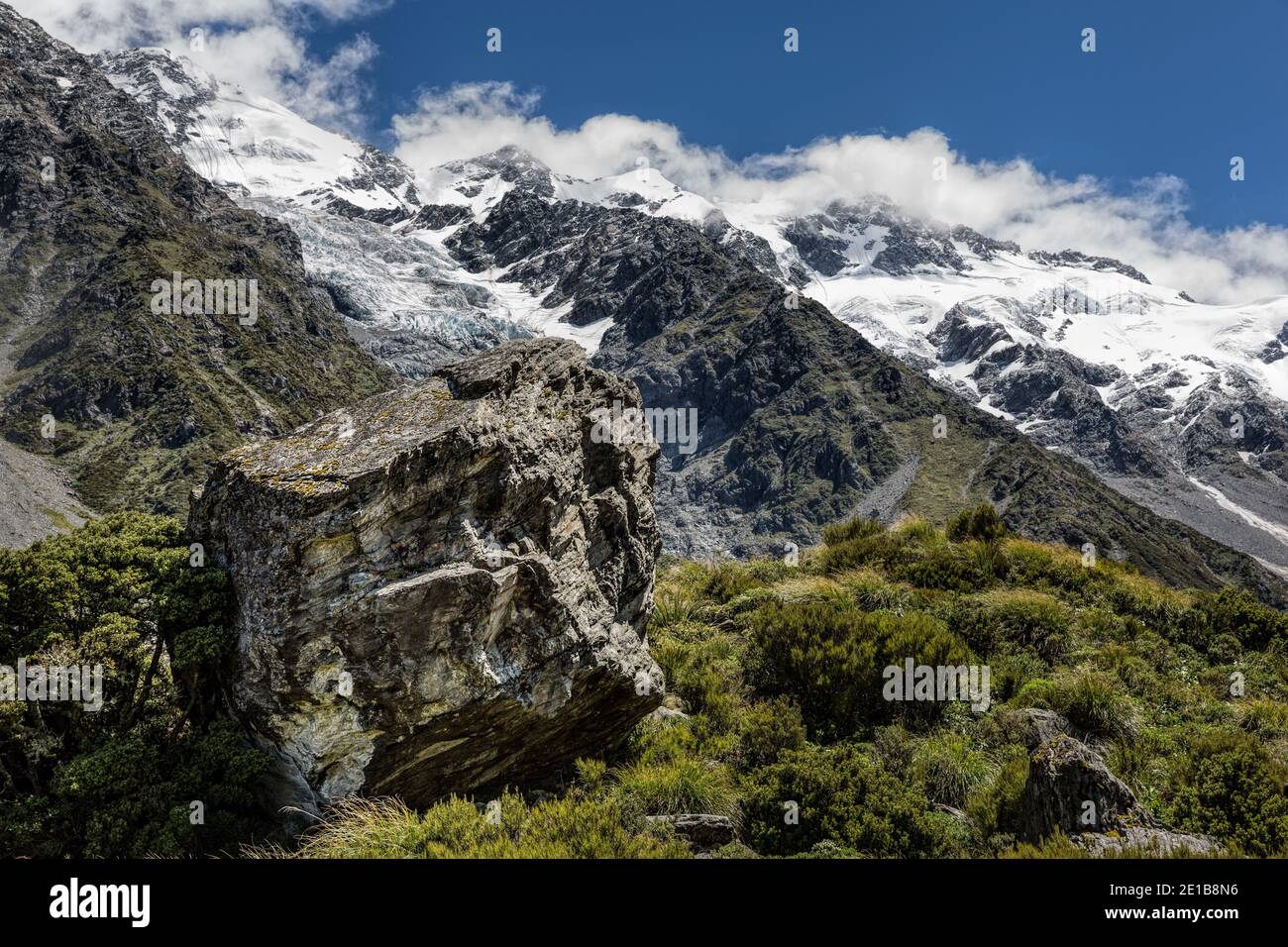 Panoramic view of Mount Cook, South Island, New Zealand Stock Photo - Alamy