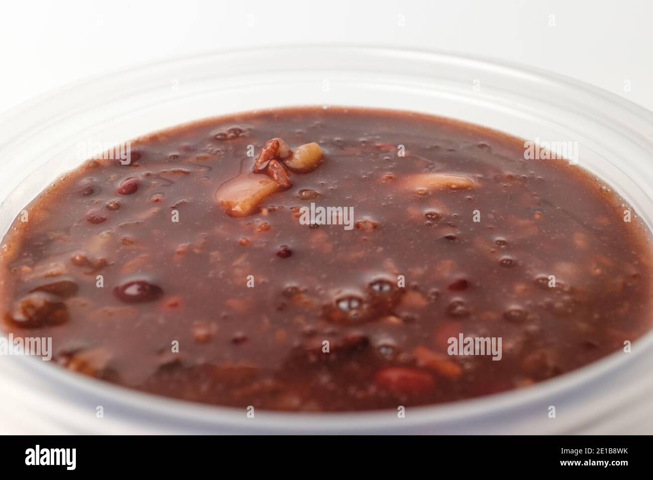 Red bean porridge on white background Stock Photo - Alamy