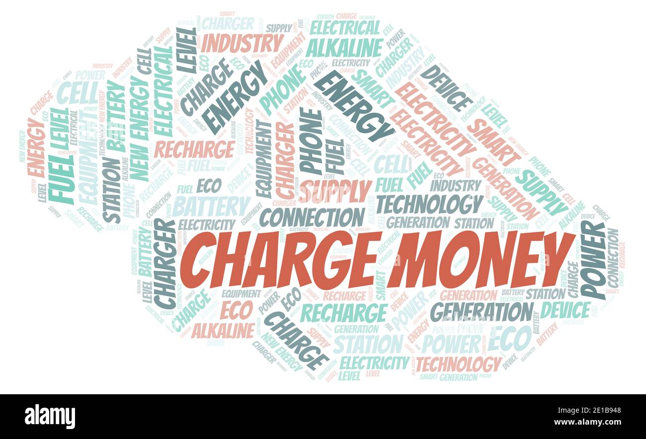 Charge Money typography word cloud create with text only Stock Photo ...