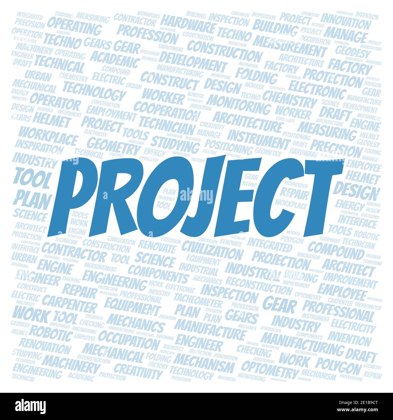 Project typography word cloud create with text only Stock Photo - Alamy