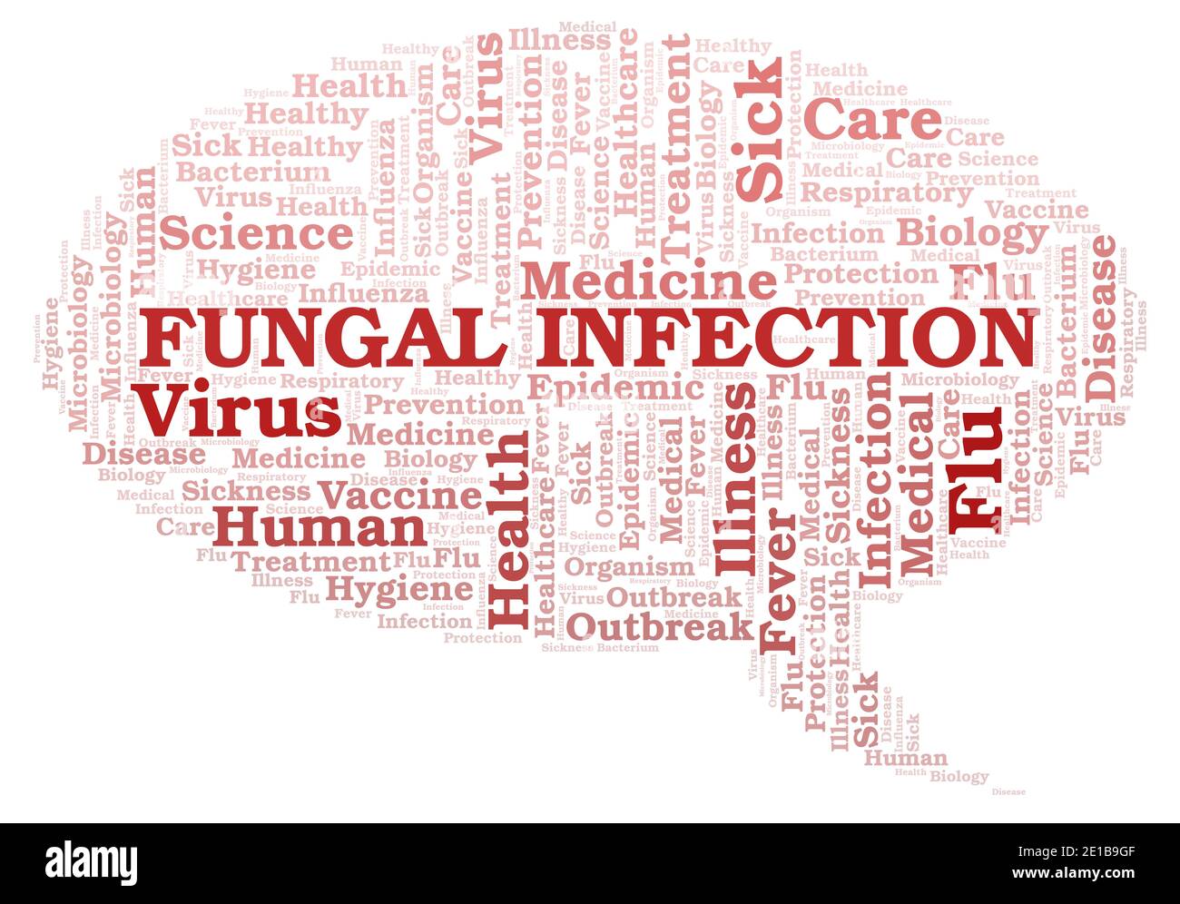 Fungal Infection typography word cloud create with text only Stock Photo - Alamy
