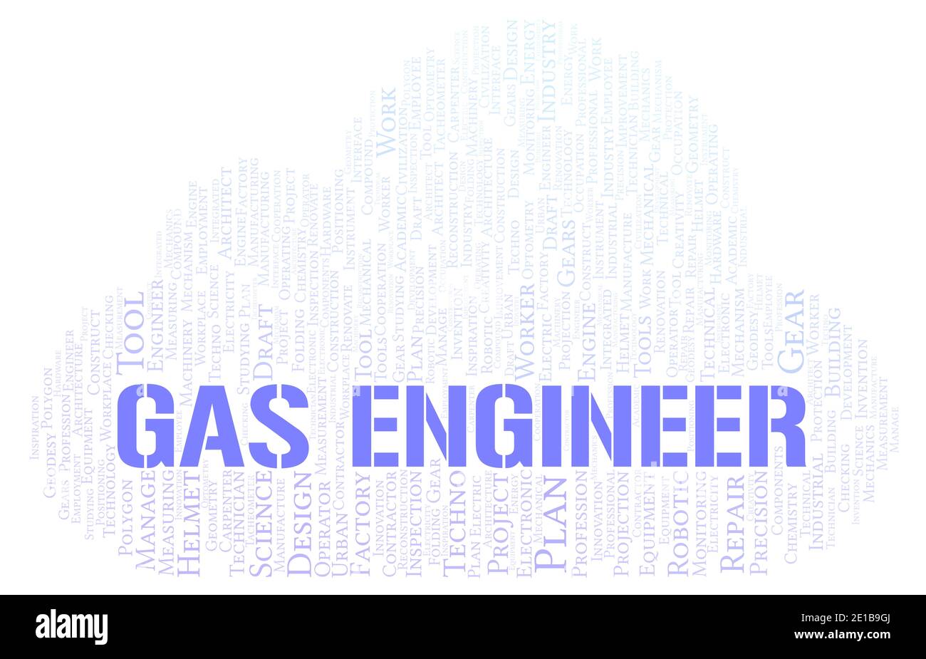 Gas Engineer typography word cloud create with text only Stock Photo ...
