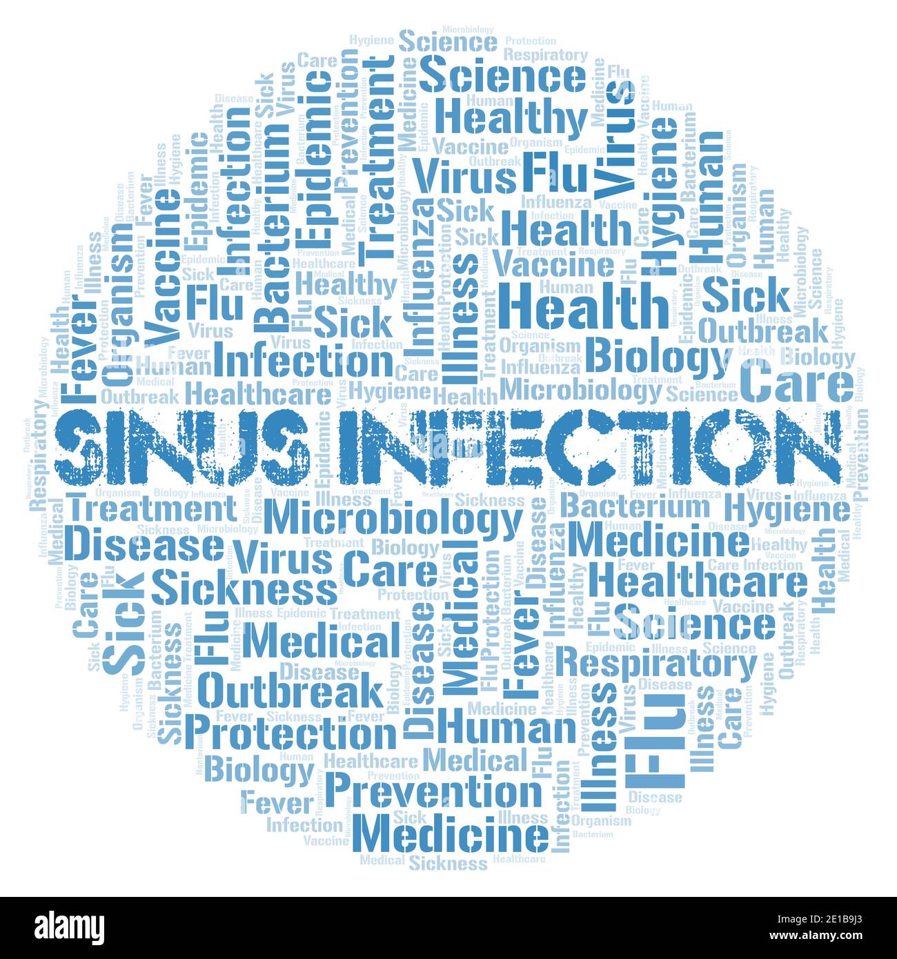 Sinus Infection typography word cloud create with text only Stock Photo ...