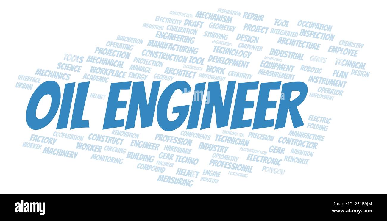 Engineer typography word cloud hi-res stock photography and images - Alamy