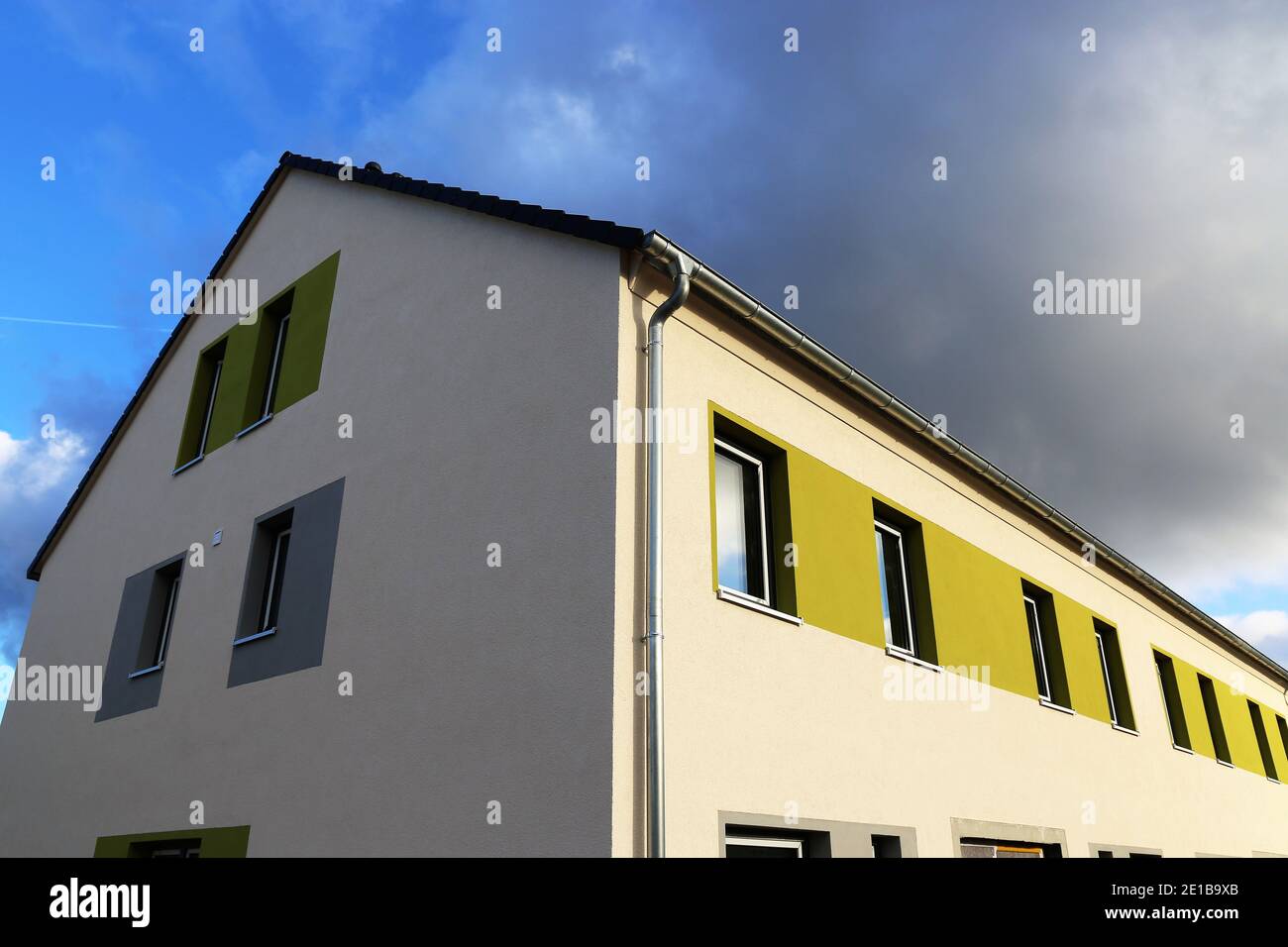 Residential home with modern facade painting Stock Photo - Alamy