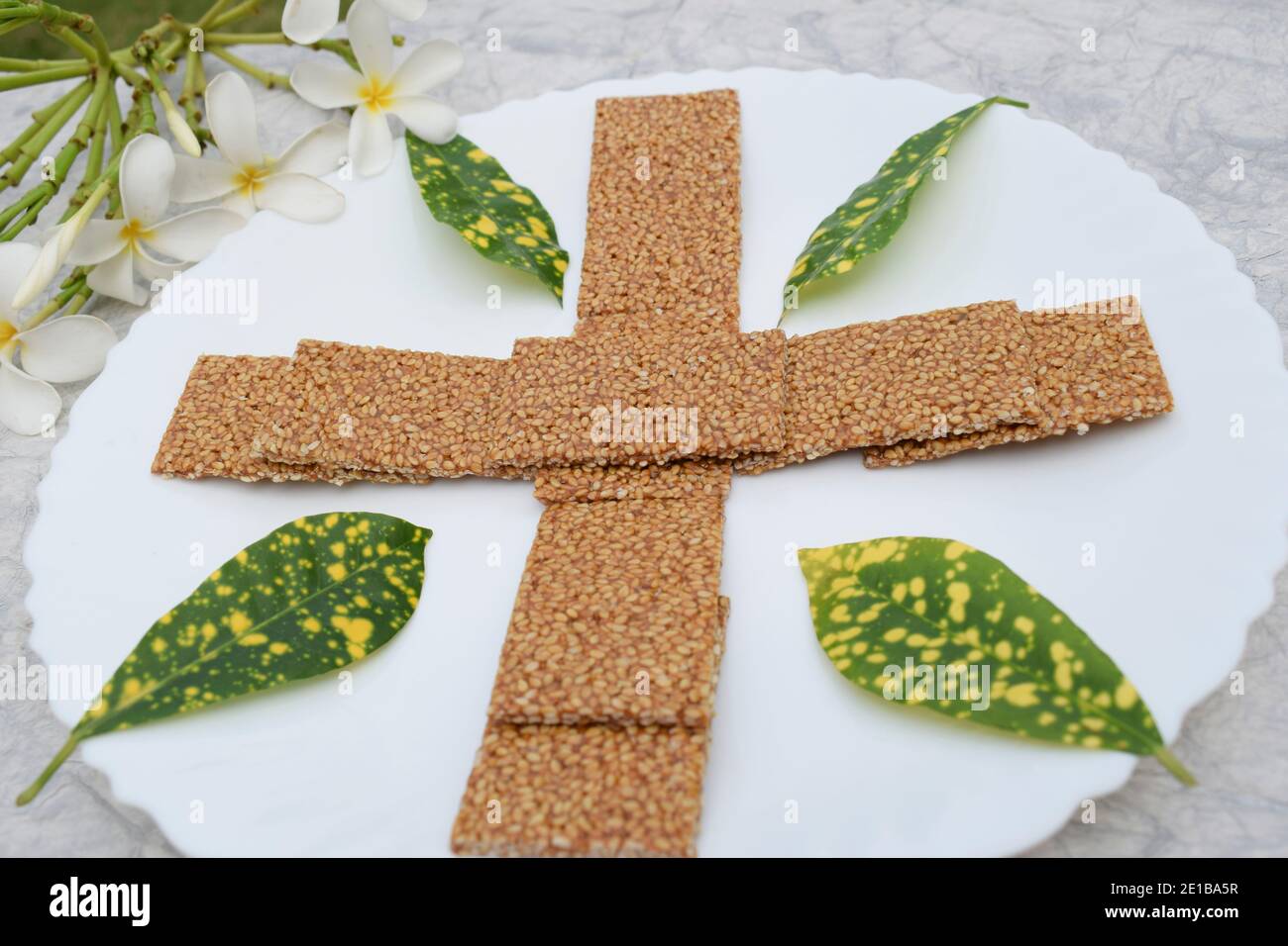 Til sakri or Tilgul an Indian traditional popular sweet made out of ...