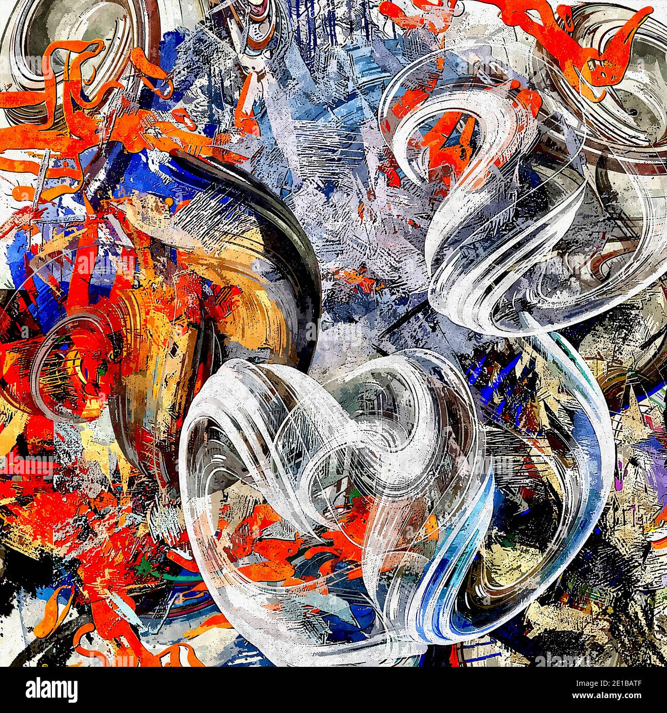 abstract psychedelic background watercolor stylization from colored ...