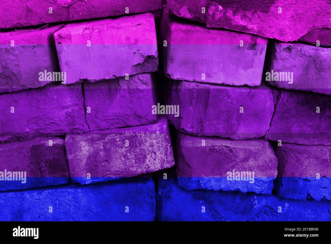 Alternative Transgender pride flag painted on brick wall Stock Photo ...