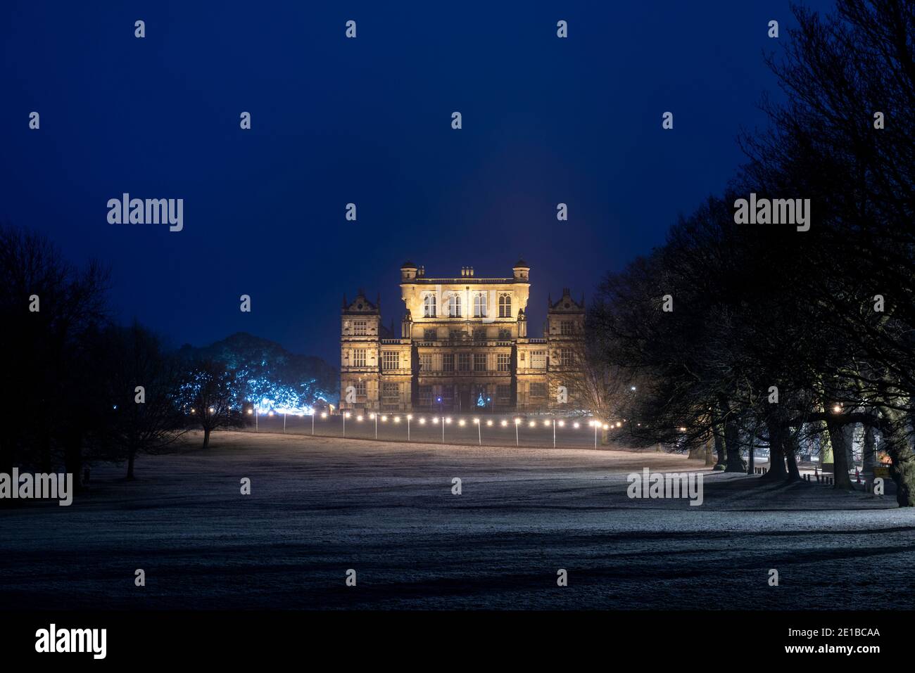 Frozen Winter Morning at Wollaton Park in Nottingham, Nottinghamshire ...