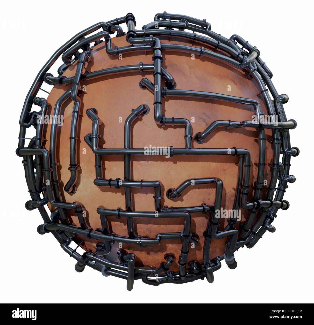 The concept of extraction of minerals on Mars. There are many metal ...