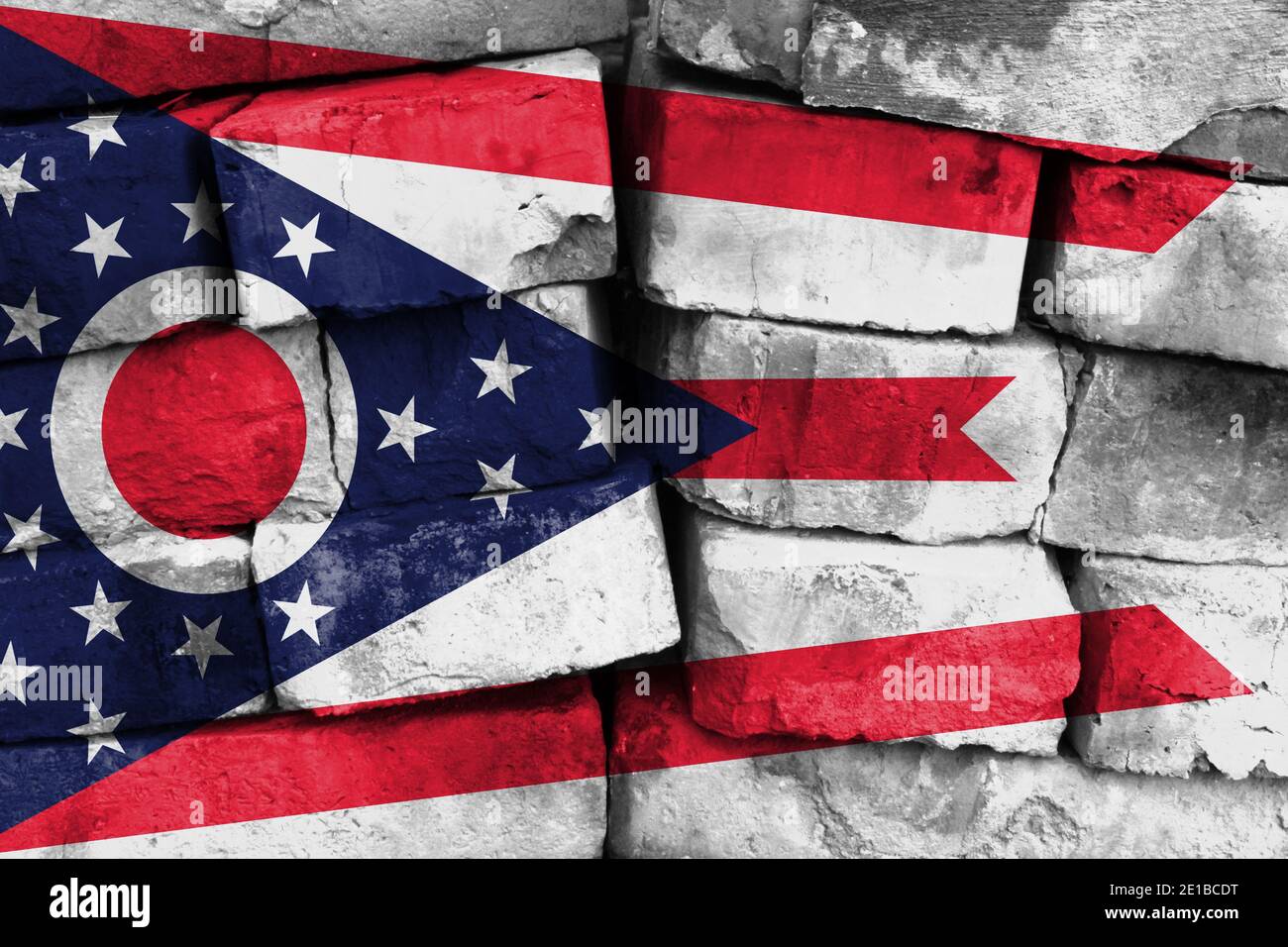 Flag ohio on brick hi-res stock photography and images - Alamy
