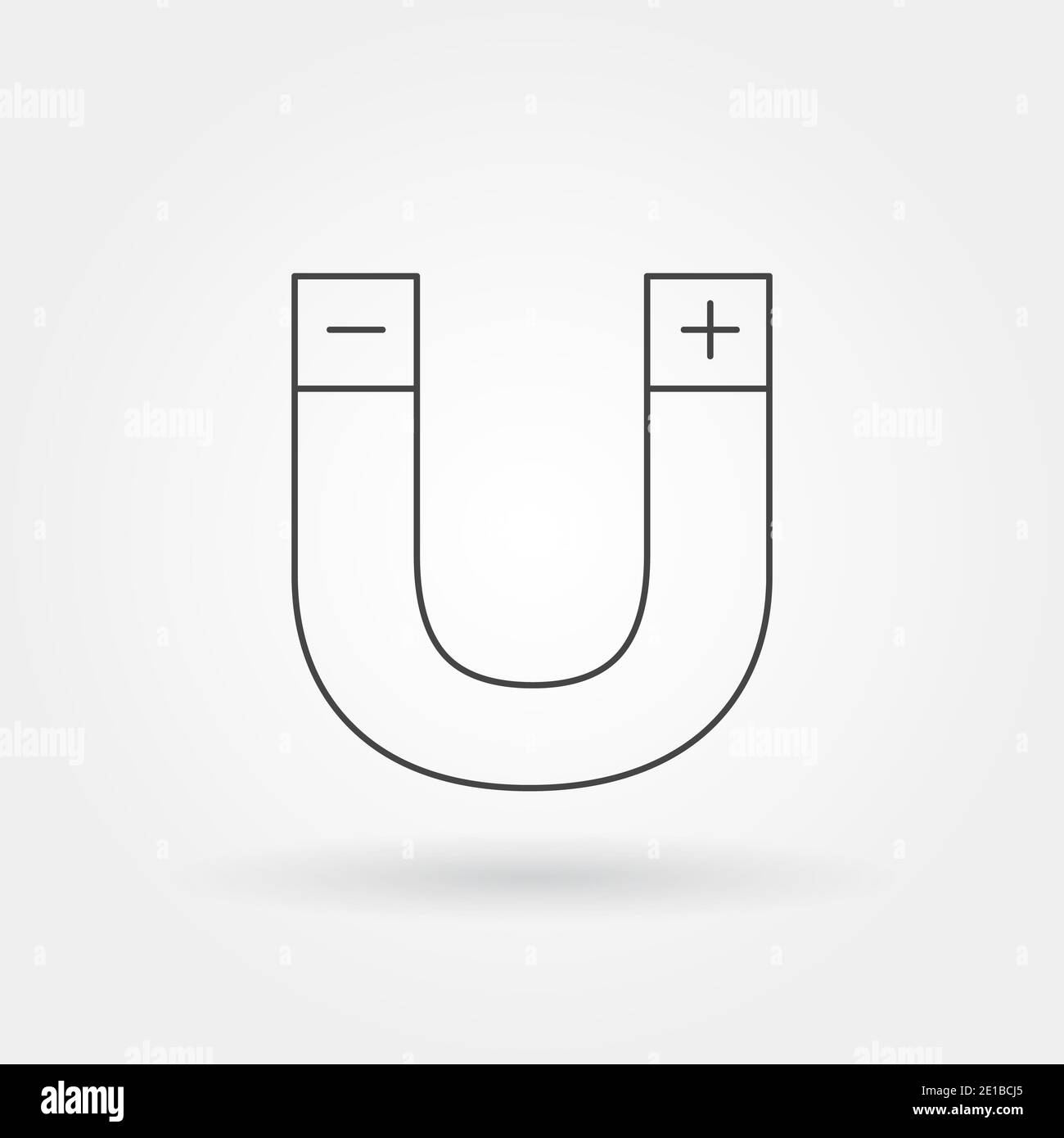 magnet single isolated icon with modern line or outline style vector ...