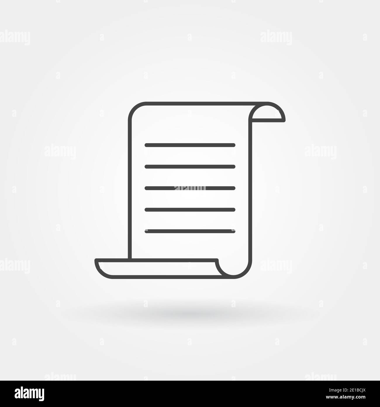 paper document single isolated icon with modern line or outline style ...