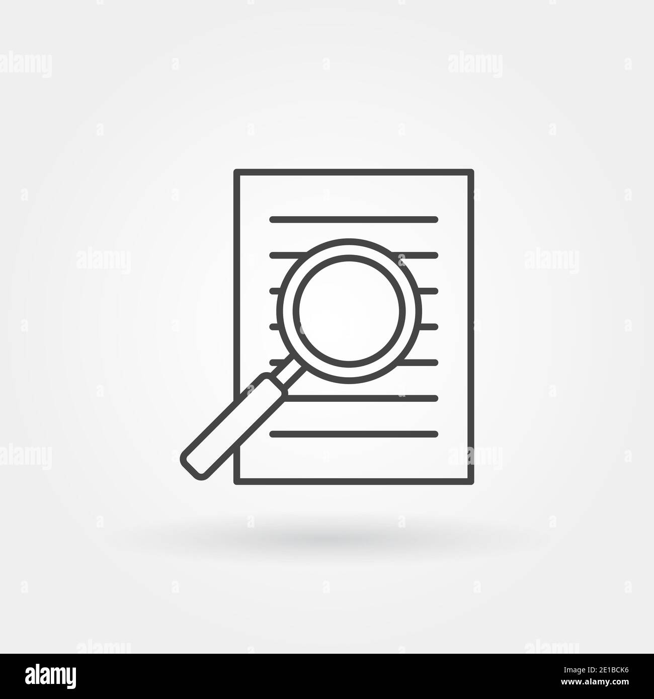 document analysis single isolated icon with modern line or outline ...