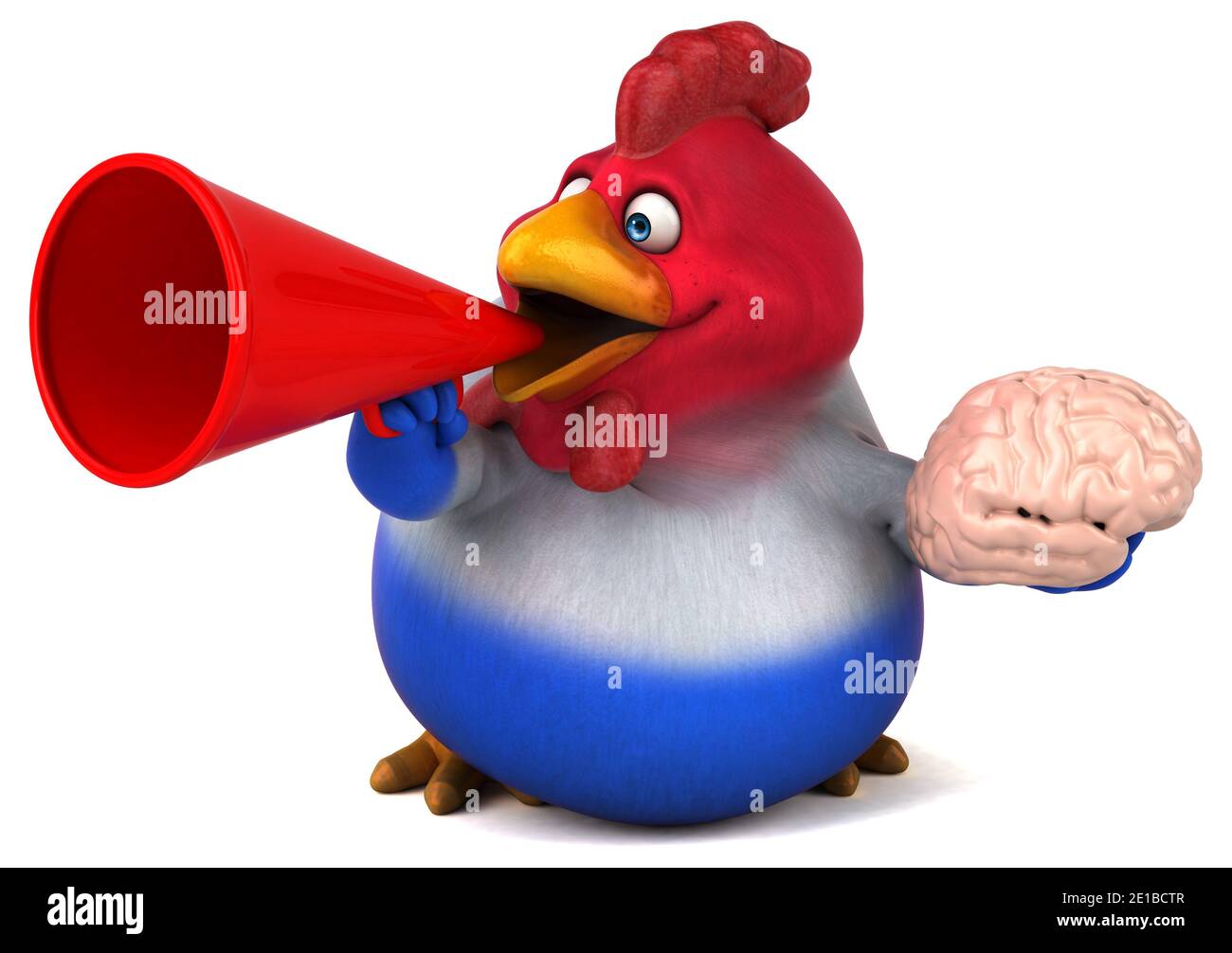 Fun chicken - 3D Illustration Stock Photo - Alamy