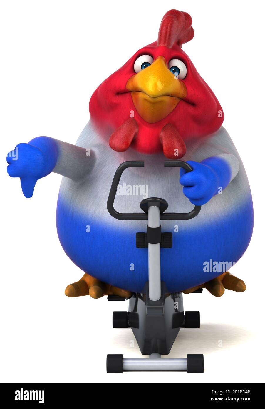 Fun chicken - 3D Illustration Stock Photo - Alamy