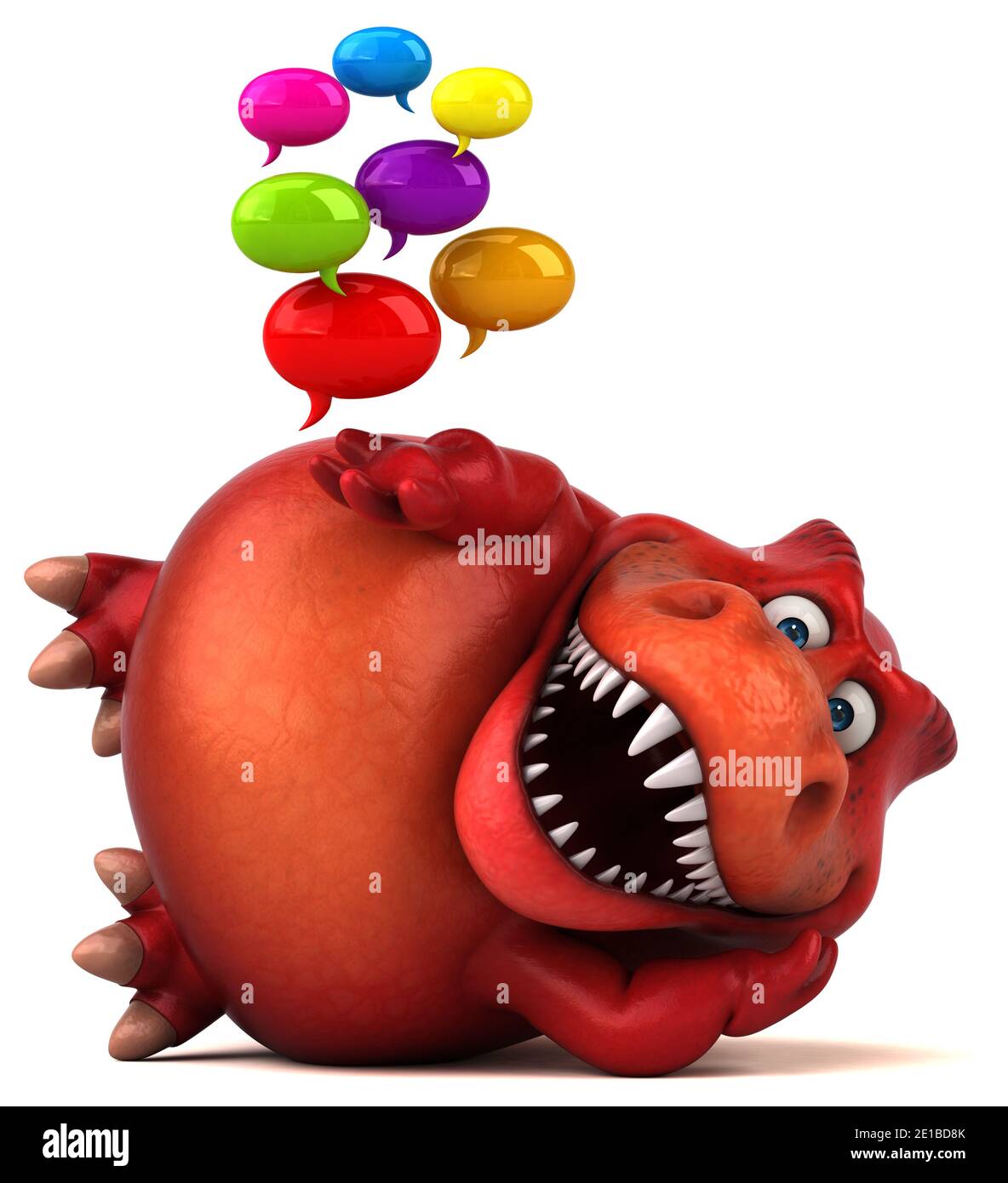 Fun dinosaur - 3D Illustration Stock Photo - Alamy
