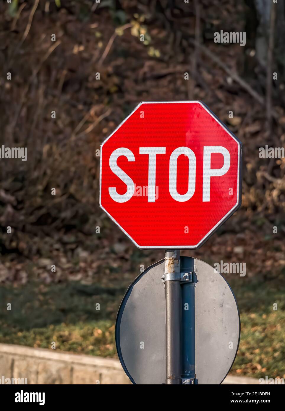 Red stop road traffic sign Stock Photo - Alamy