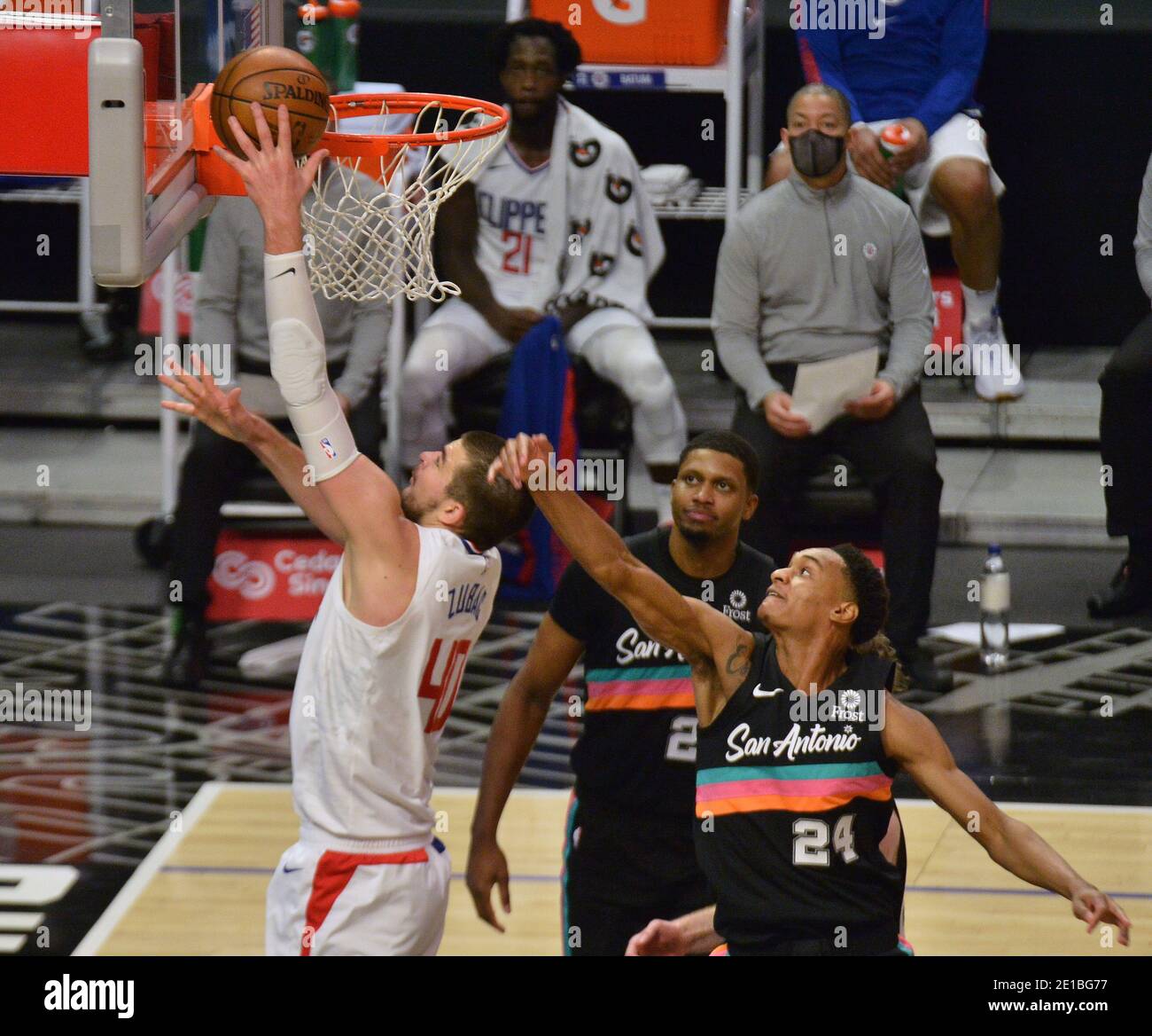 Los Angeles, United States. 06th Jan, 2021. Los Angeles Clippers' Ivica ...