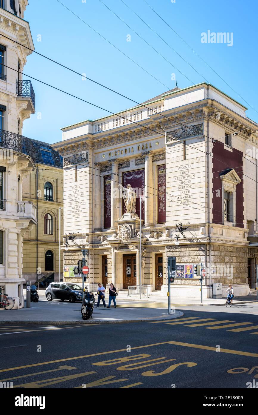 Facade of the Victoria Hall, a concert hall dedicated to classical ...