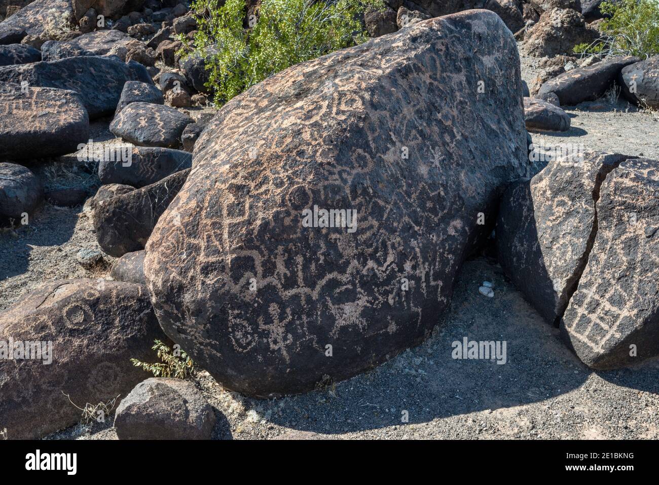 Petroglyphs by Hohokam people, at Painted Rock Petroglyph Site, Sonoran ...