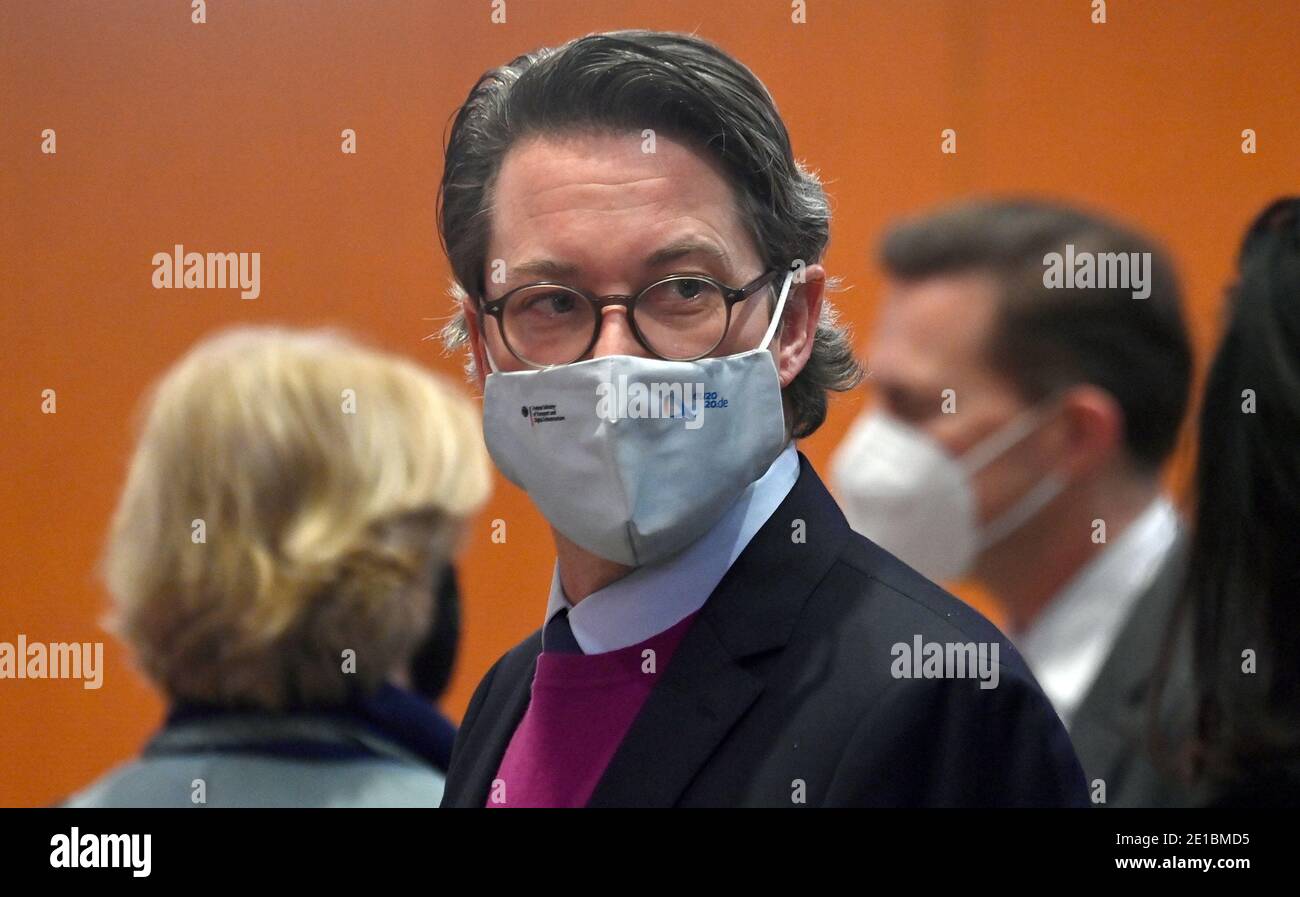 Berlin, Germany. 06th Jan, 2021. Andreas Scheuer (CSU), Federal ...