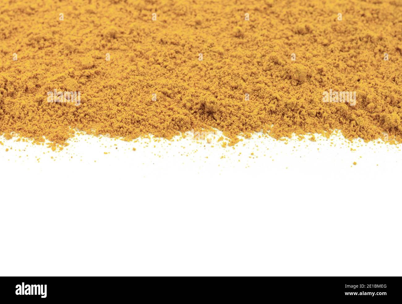 Turmeric, curcuma powder isolated on white background. Heap of turmeric ...