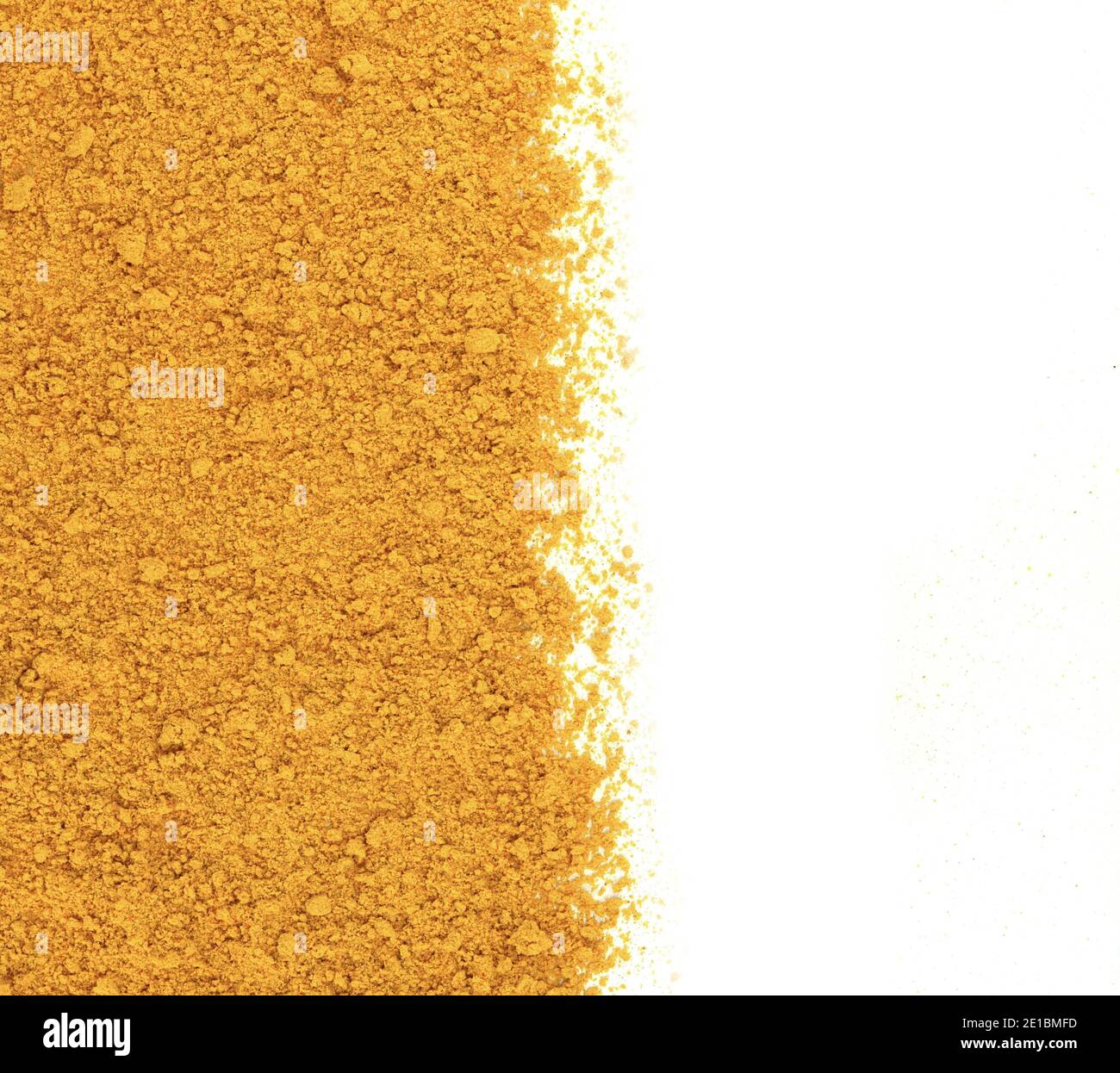 Turmeric, curcuma powder isolated on white background. Heap of turmeric ...