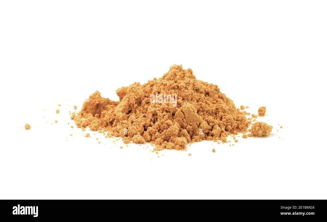 Turmeric, curcuma powder isolated on white background. Heap of turmeric ...