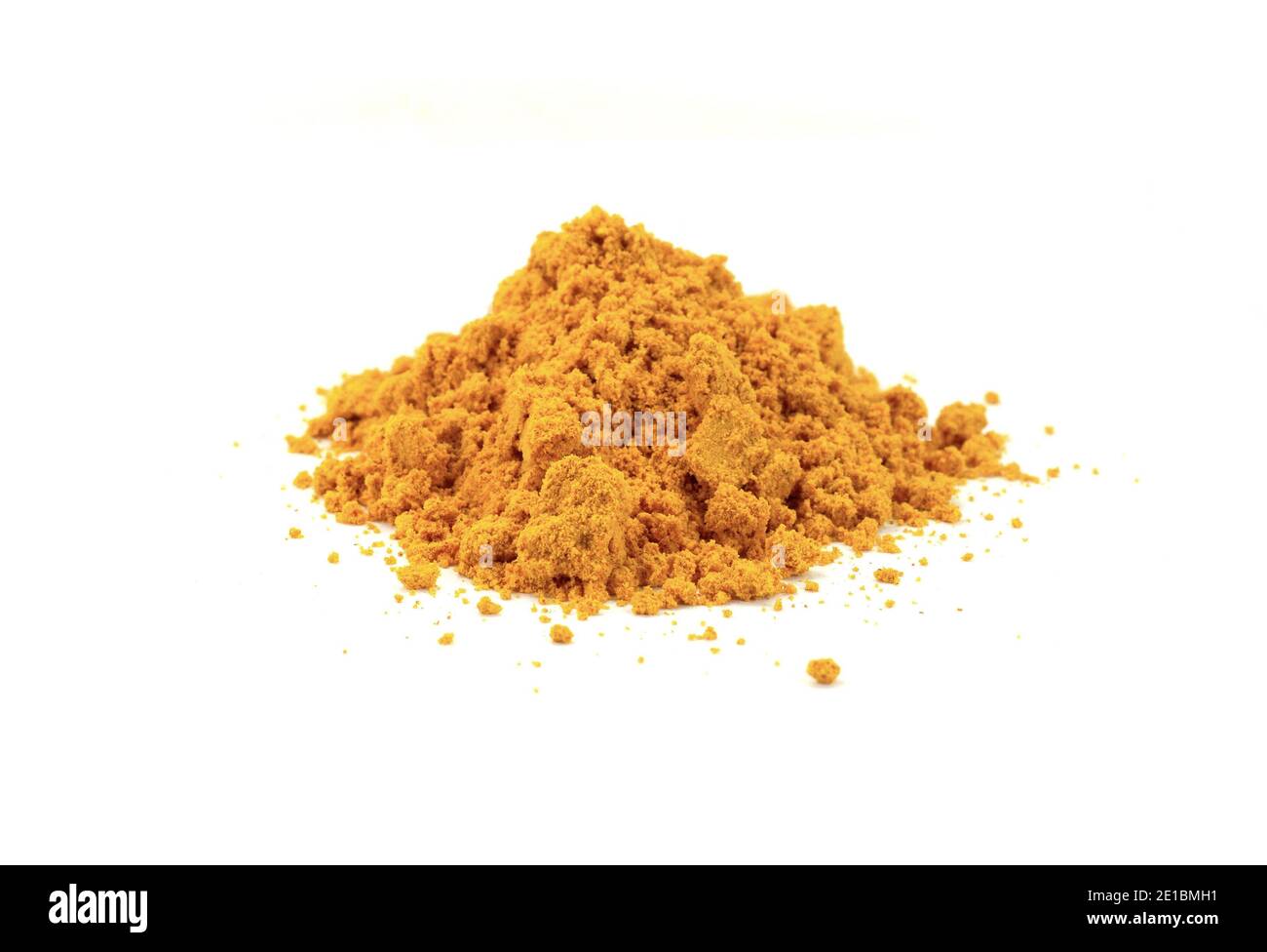 Turmeric, curcuma powder isolated on white background. Heap of turmeric ...