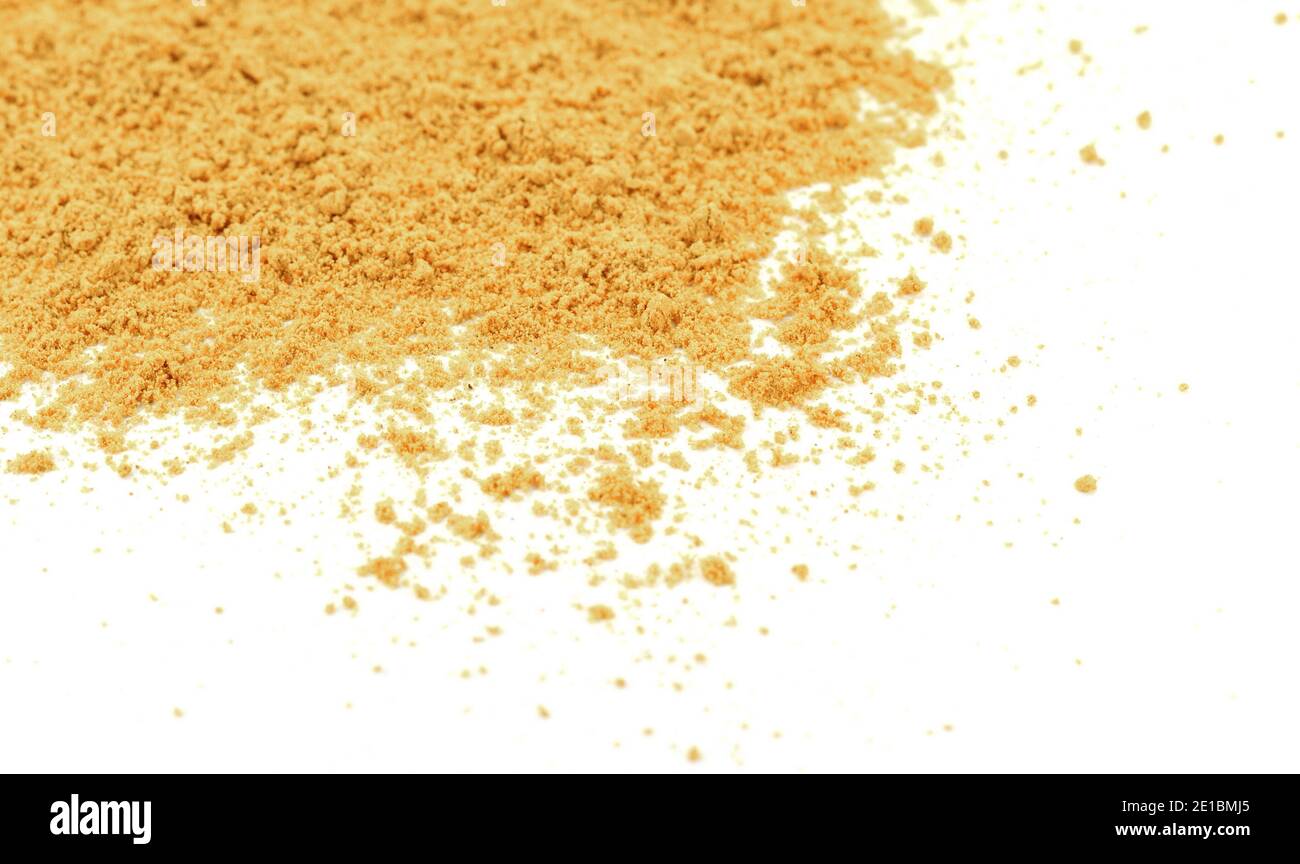 Turmeric, curcuma powder isolated on white background. Heap of turmeric ...