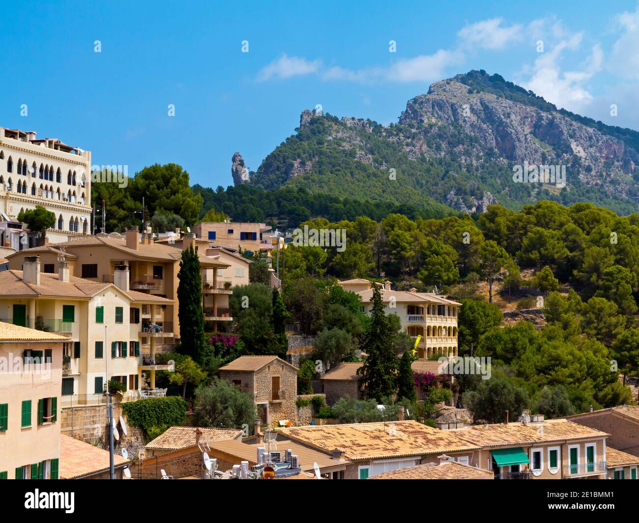 Typical buildings in Port de Soller a resort town on the north west ...