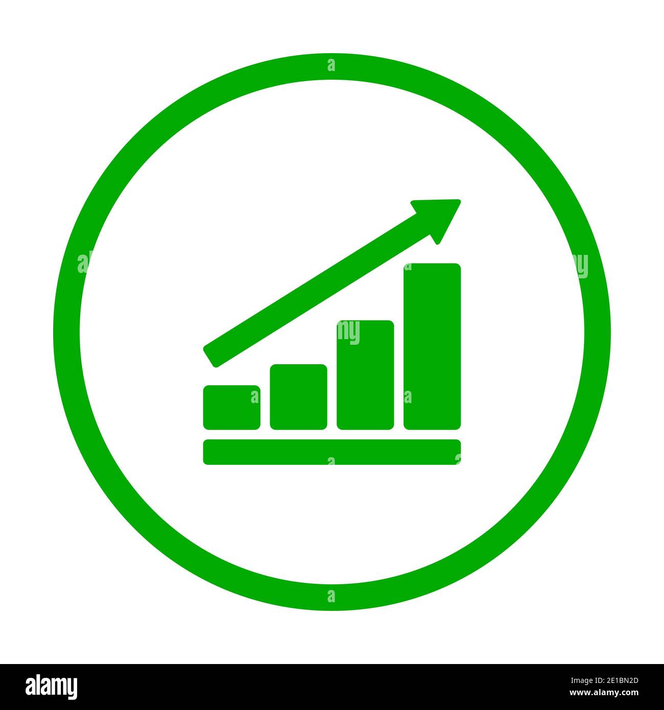 Bar chart and circle Stock Photo - Alamy
