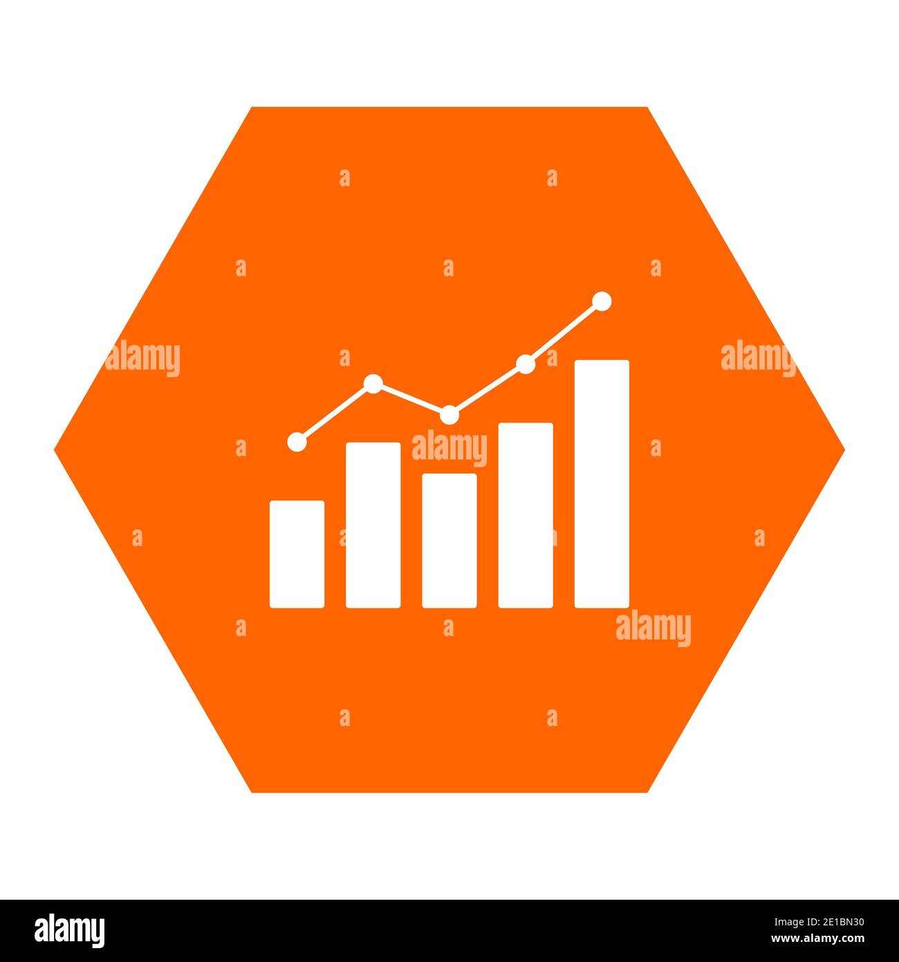 Chart and hexagon Stock Photo - Alamy
