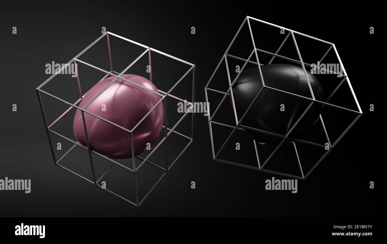 Abstract geometric shapes. 3D rendering Stock Photo - Alamy