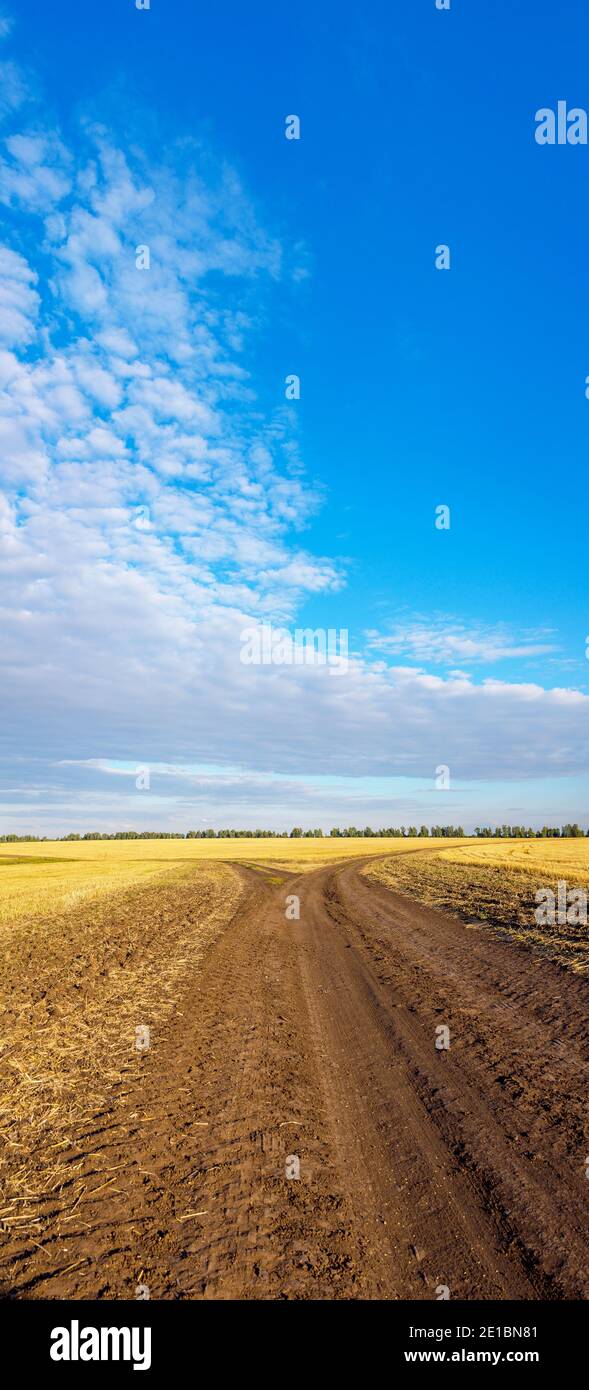 Vertical view rural road hi-res stock photography and images - Alamy