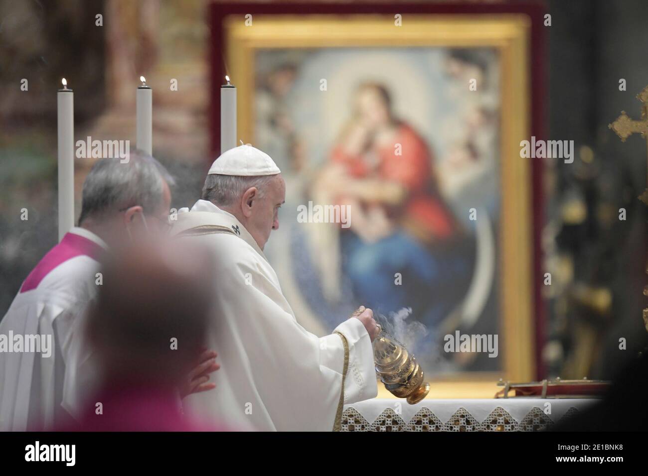 Vatican. 06th Jan, 2021. January 6, 2021 : Pope Francis celebrates the ...