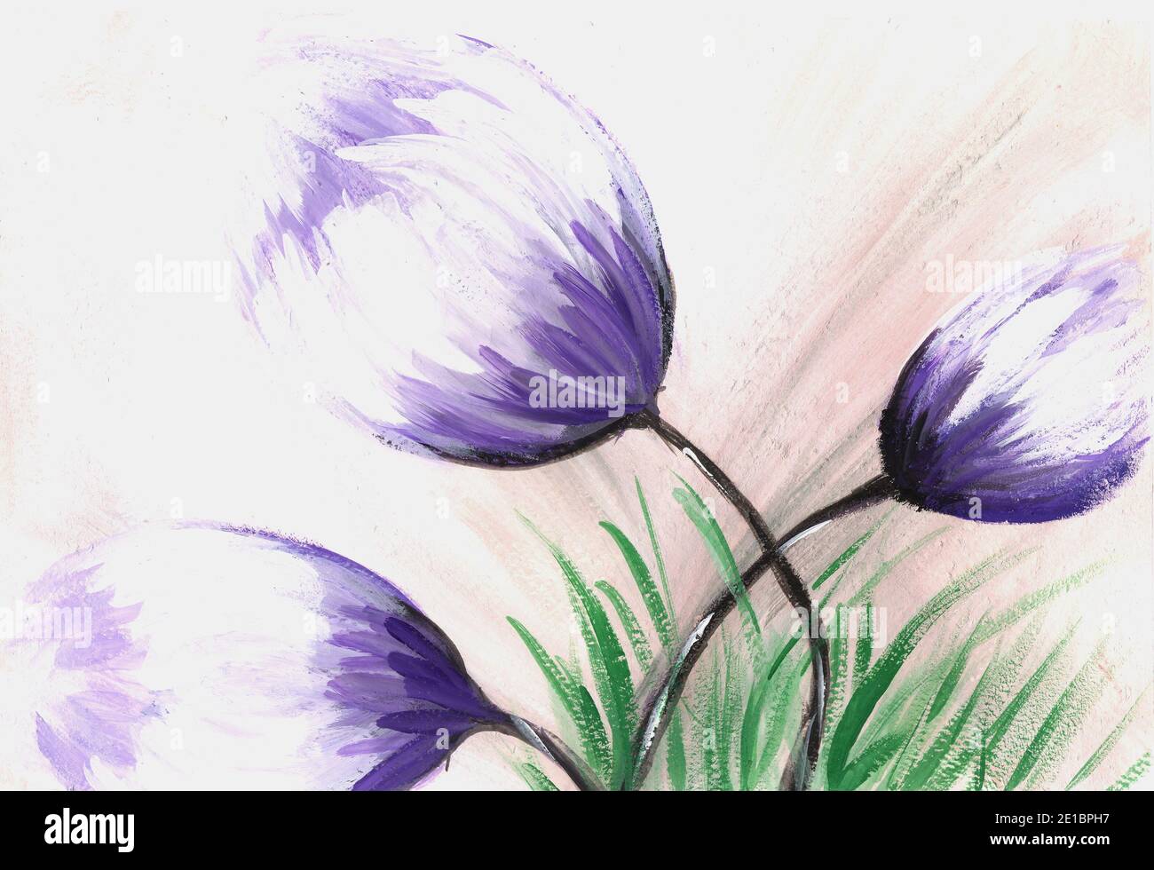 Purple tulip painting hi-res stock photography and images - Alamy
