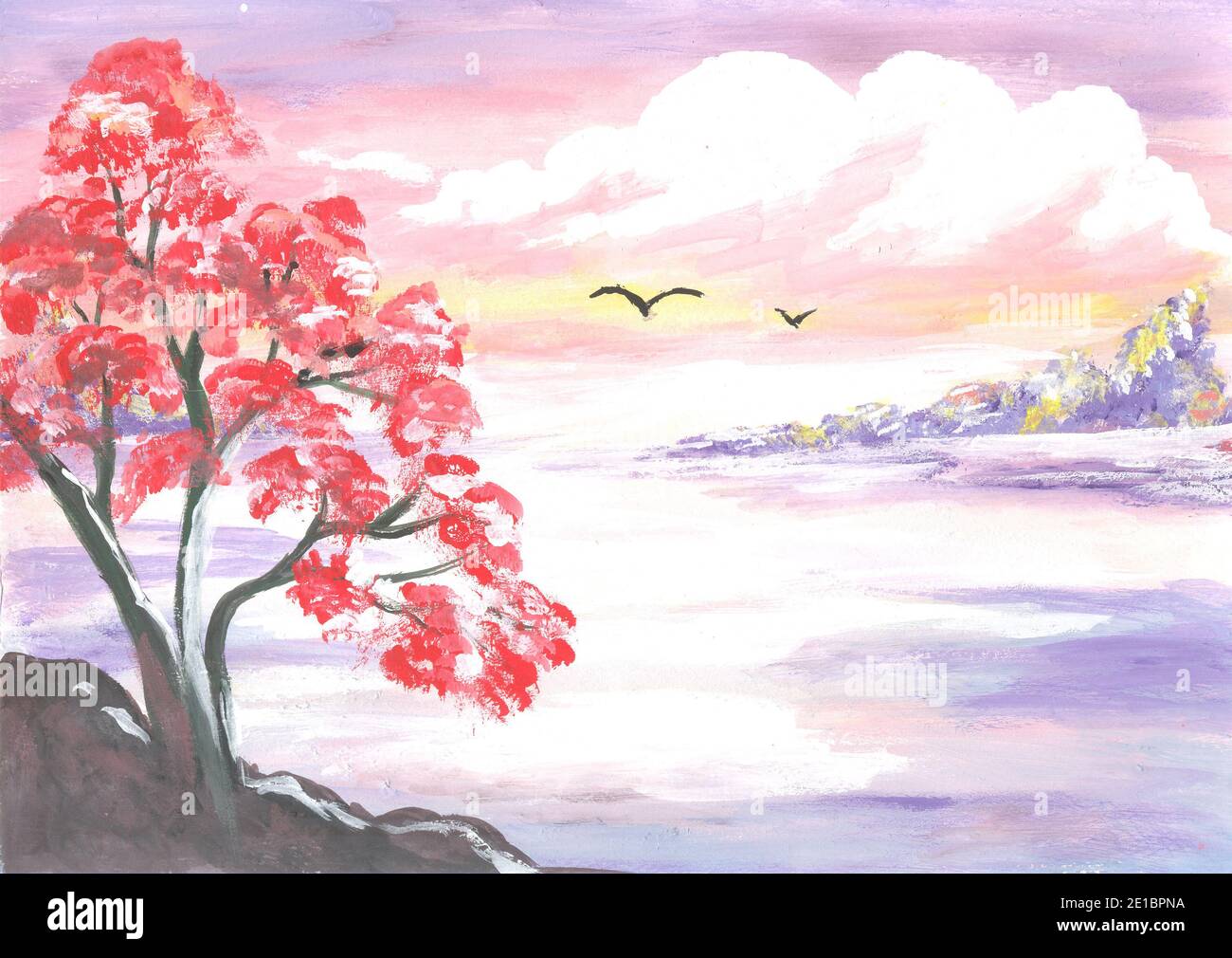 Simple Japanese Landscape Painting