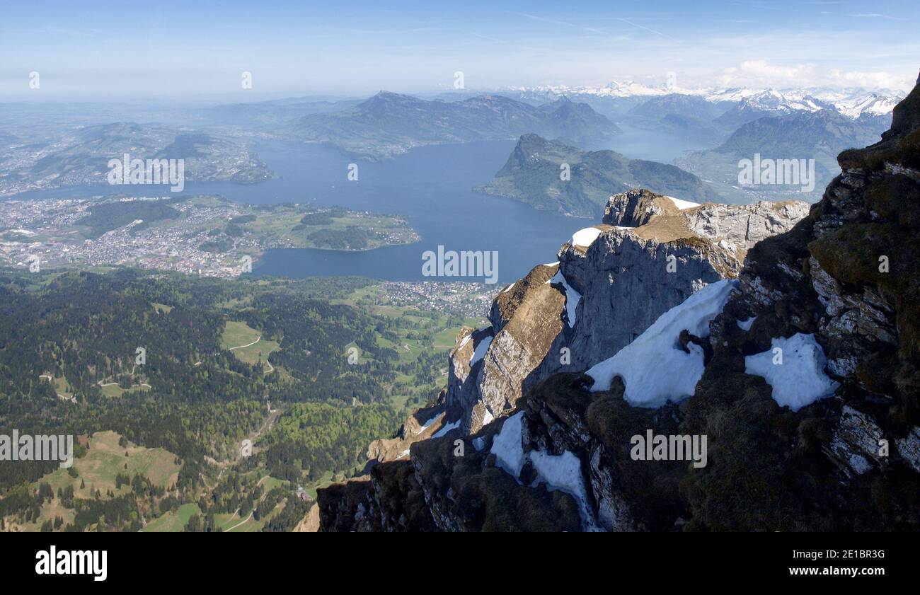 Pilatus, Switzerland: mountain landscape of the famous tourist resort ...