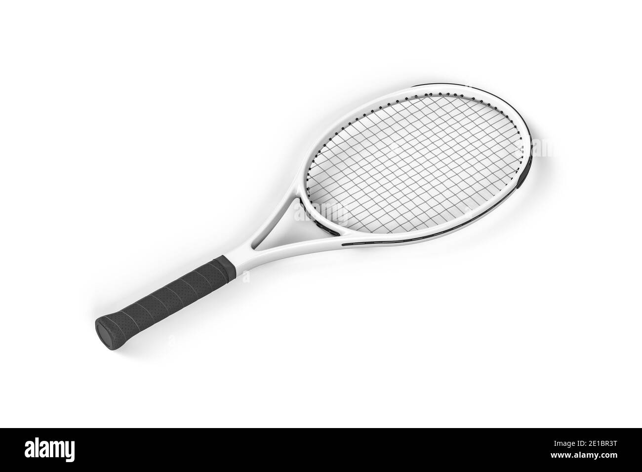 Tennis racket isolated on a white background - 3D render Stock Photo ...