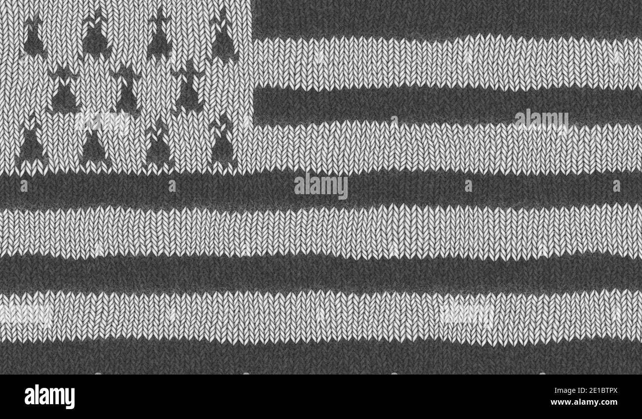 Illustration of a Knitted Flag of Brittany Stock Photo - Alamy