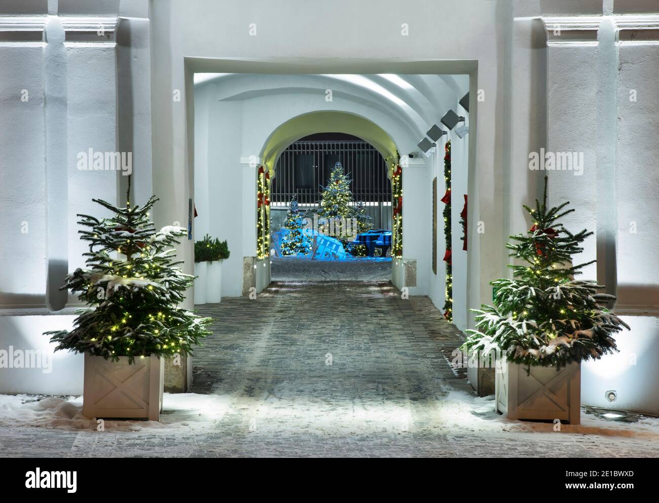 Holiday decorations of Vilnius. Lithuania Stock Photo - Alamy