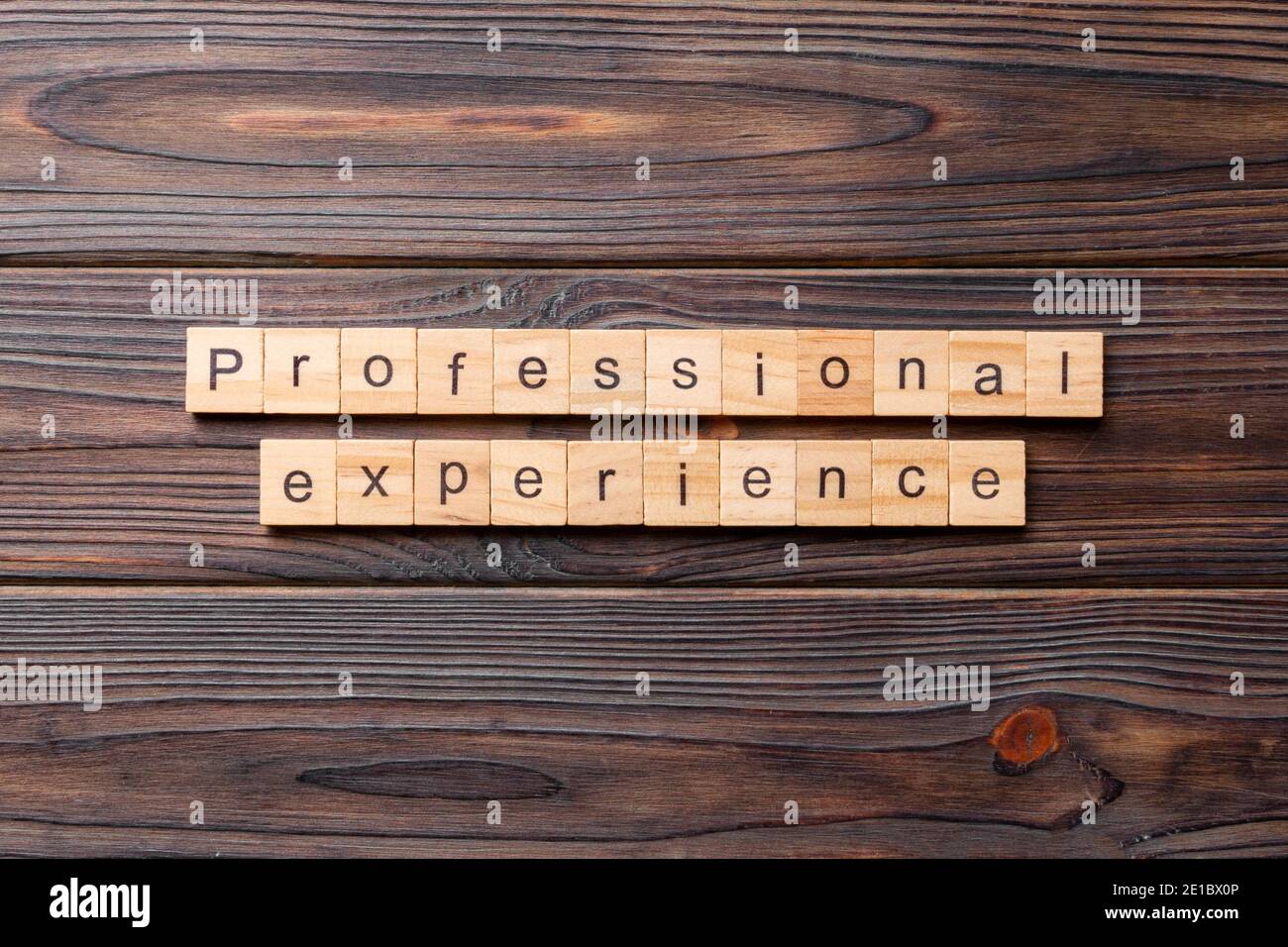 professional experience word written on wood block. professional ...