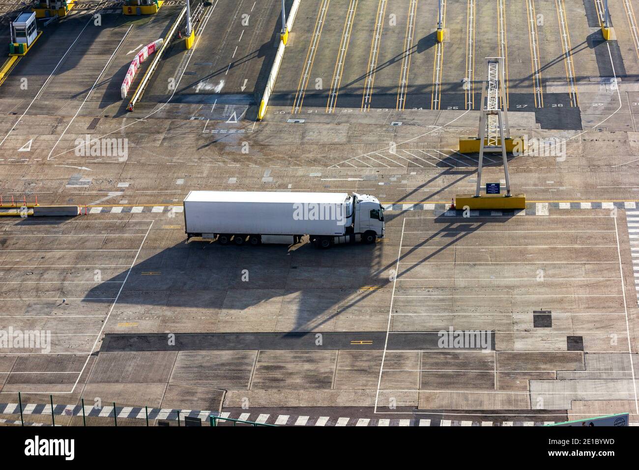 Empty Port of Dover on 1st January 2021. The day the UK left the EU ...