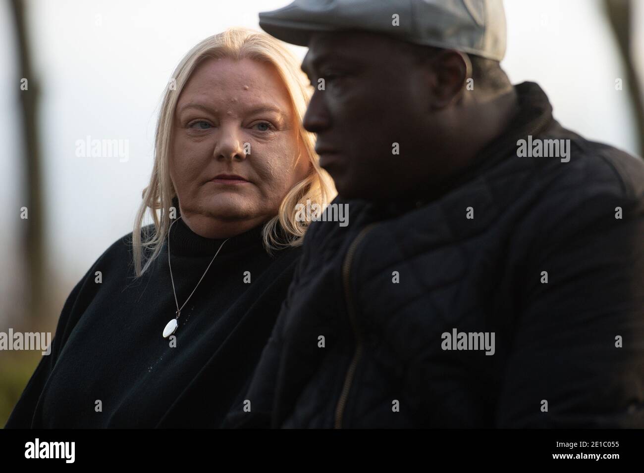 The parents of Dom Ansah, Tracey and Dominic Ansah speaking to media in ...