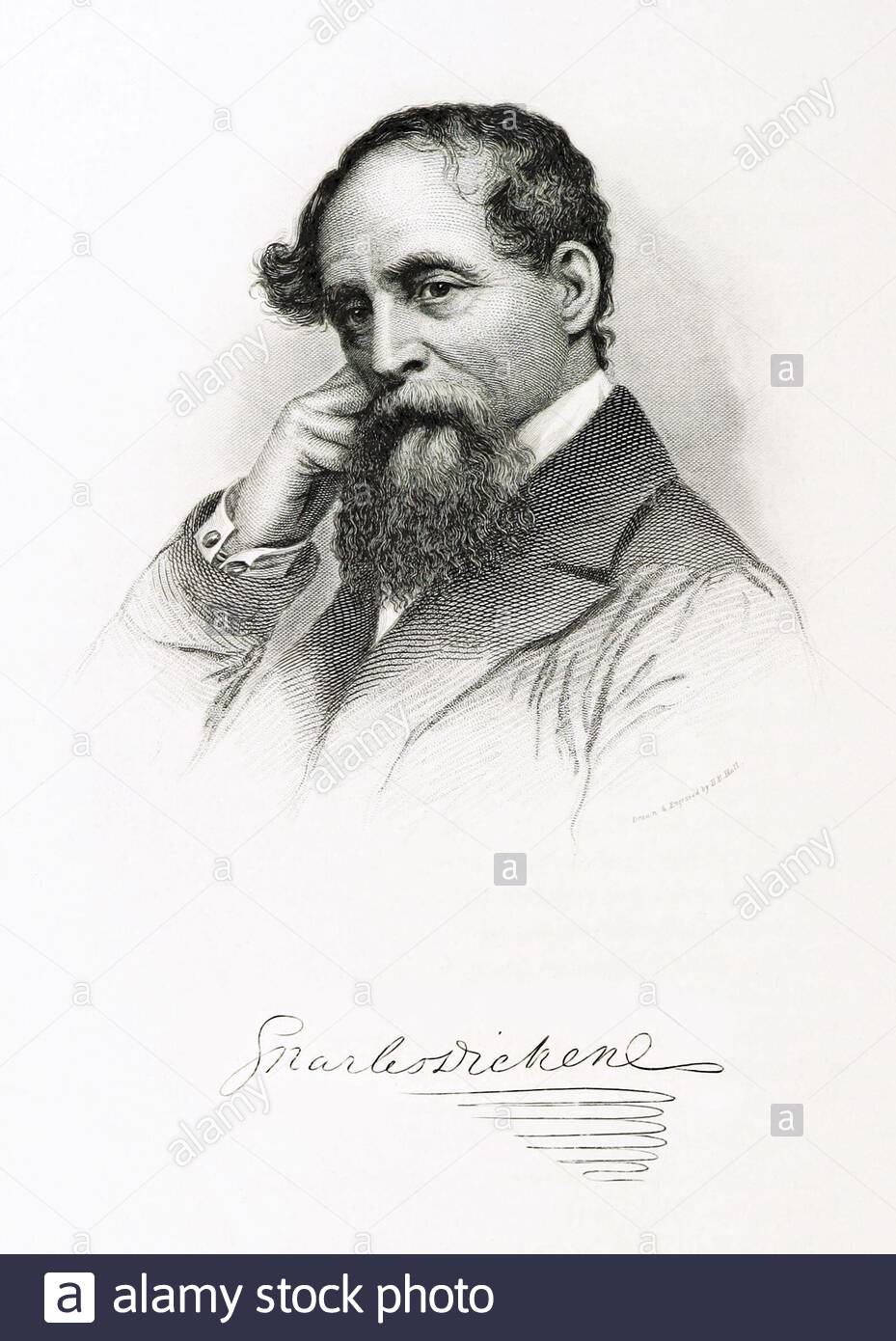 Charles Dickens portrait, 1812 – 1870, was an English author, vintage ...