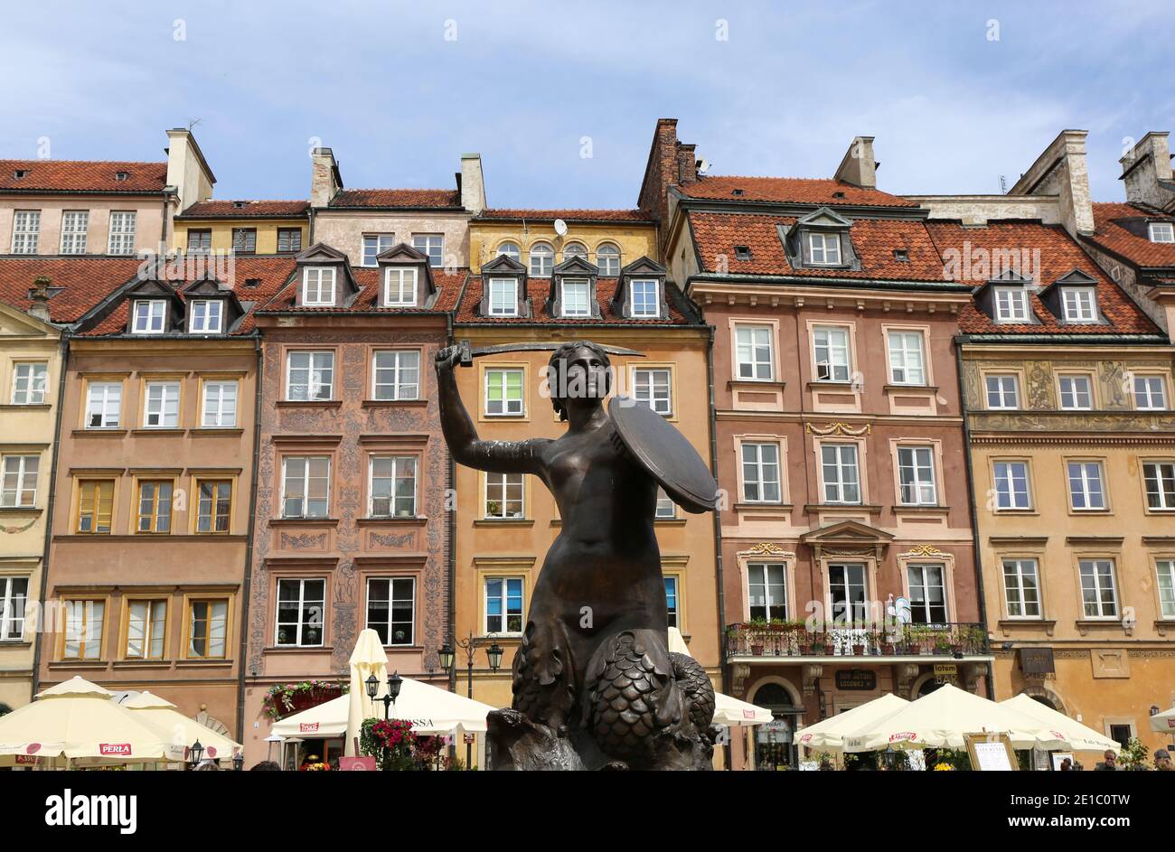 WARSAW,POLAND-MAY 16:Famous Mermaid Syrena statue designed by Konstanty ...